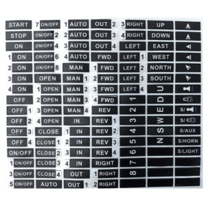 Magnetek 0-FLEX-MINI-PBLBL Standard Transmitter Motion Button Decal ...